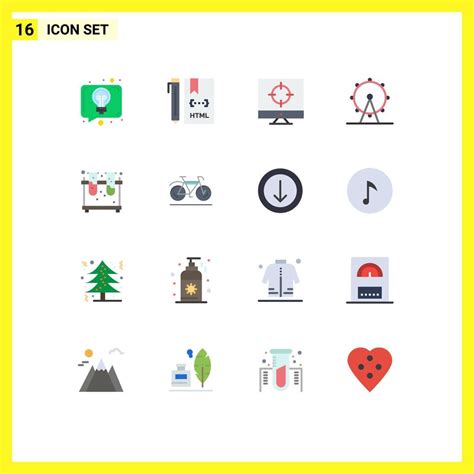 Editable Vector Line Pack Of 16 Simple Flat Colors Of Chemistry Park Html Leisure Targeting