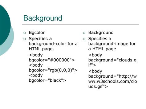 Bgcolor Html