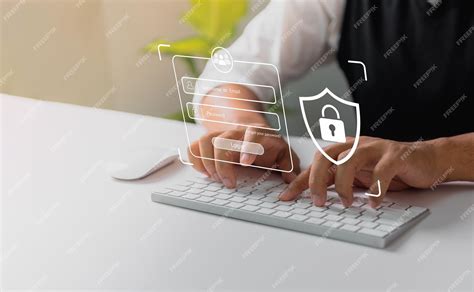 Premium Photo User Typing Login And Password At Home Secure Access To