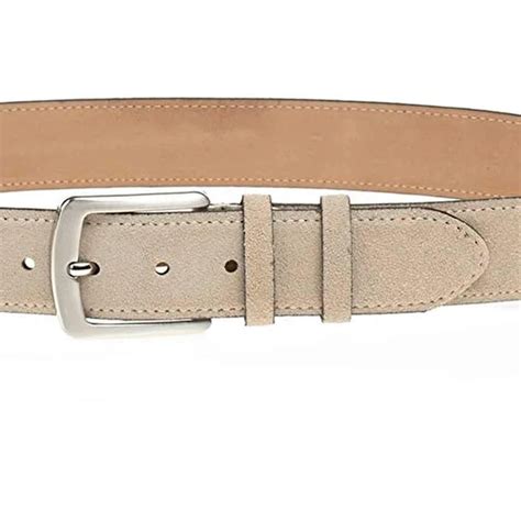 Buy Taupe Suede Quality Leather Belt