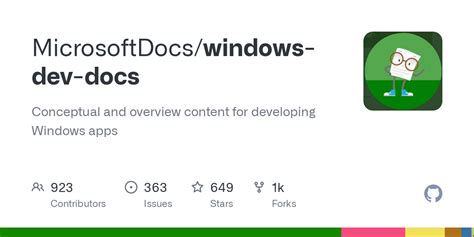 Issues · Microsoftdocswindows Dev Docs · Github
