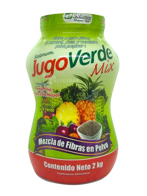 Jugo Verde Mix Fibra Para Mezclar En Polvo 2 Kg Solanum Solanum