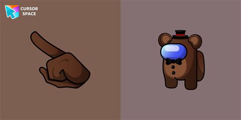 Cute Cursor Custom Cursor Among Us Toy Freddy Character For Chrome Cursor Space
