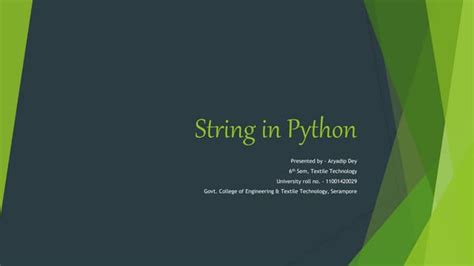 Different Uses Of String In Python Pptx