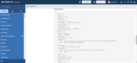 Rest Api Explorer Integratenow