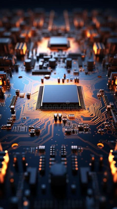 Central Processor On Circuit Board Orchestrates Intricate Electronic Central Processor On Circuit Board Orchestrates Intricate Electronic