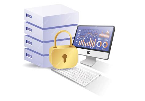 premium vector analyzing data server security