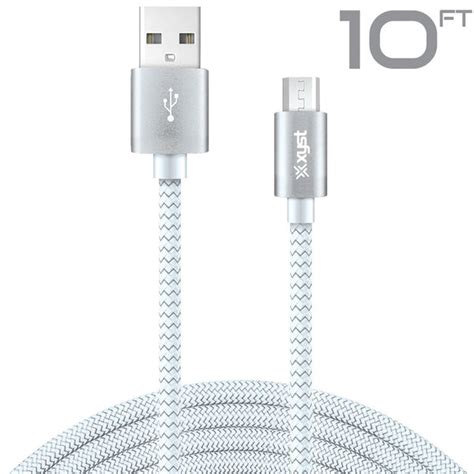 10ft Usb A To Micro Usb Braided Cable
