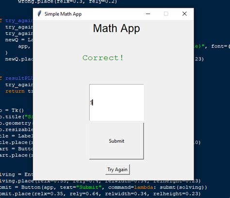 Simple Math App using Python with Free Source Code | SourceCodester