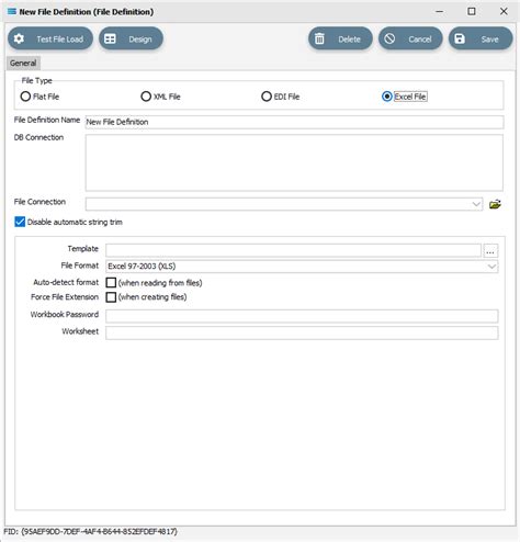 Excel File Definitions