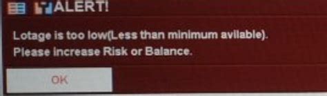 خطای Lotage Is Too Low ترید اریا