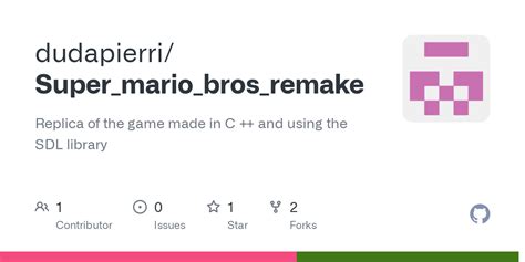 Github Dudapierrisupermariobrosremake Replica Of The Game Made