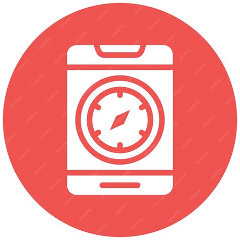 Premium Vector Compass App Vector Illustration
