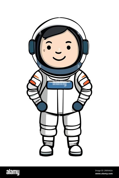 Cute Cartoon Astronaut In Space