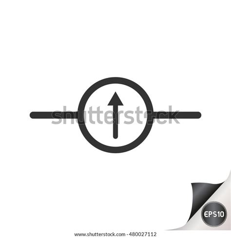 Electronic Circuit Symbols Galvanometer Stock Vector Royalty Free