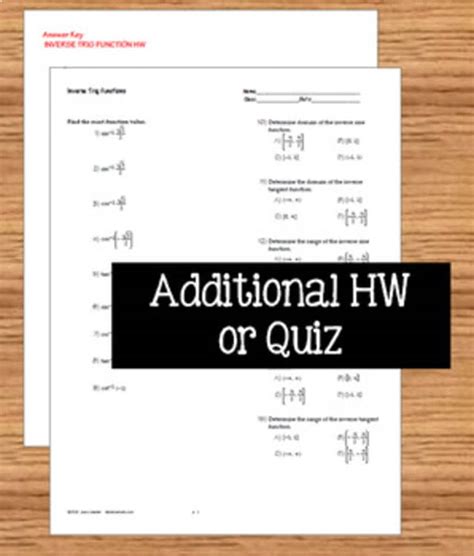 Graphing Inverse Trig Functions Foldable Notes By Joan Kessler Tpt