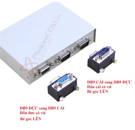 Đầu Nối Db9 Rs232 Đực Sang Cái Bẻ Góc 90 độ Phukiencom