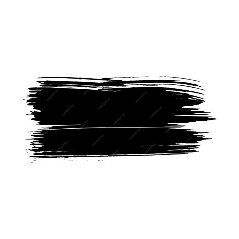 블랙 그룬지 브러시 스트로크 템플릿 프리미엄 벡터