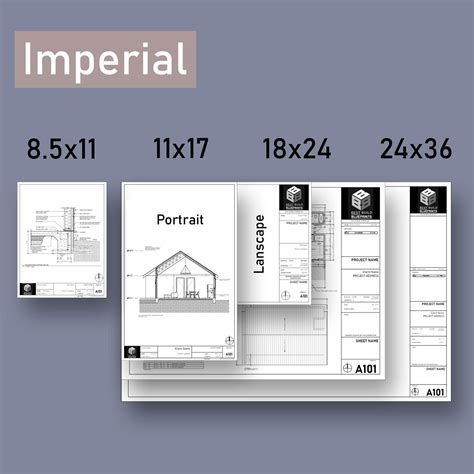 Simple Design Blueprint Title Block Templates Cad 8 5x11 11x17