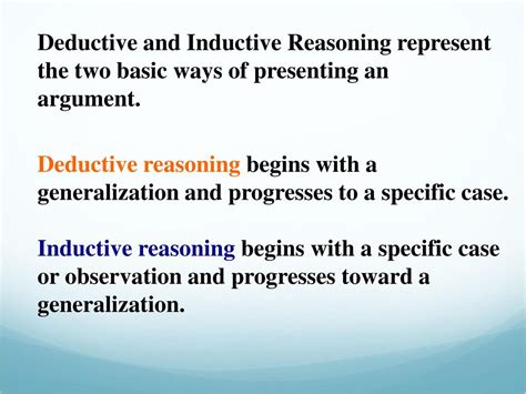 Deductive and Inductive - ppt download