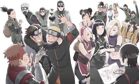 Aburame Shino Akimichi Chouji Haruno Sakura Hatake Kakashi Hyuuga Hanabi Hyuuga Hinata