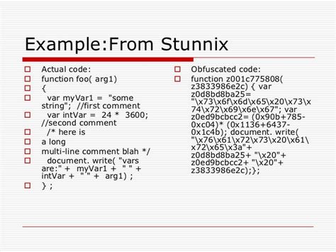 Code Obfuscation