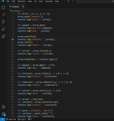 10000coders Javascript Arrays Frontend Webdevelopment