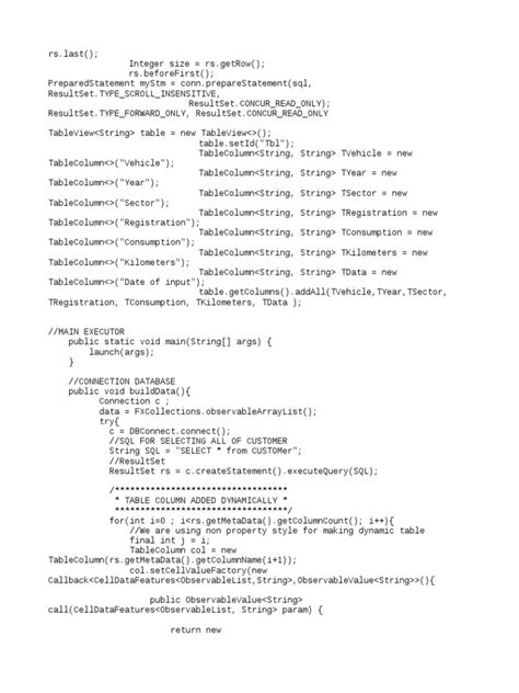 Javafx Tableview Pdf Data Management Software Information Management