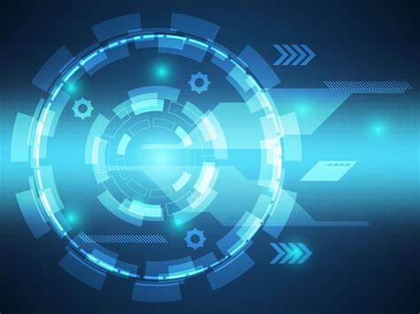 미래와 기술 진한 파란색 배경 무료 벡터