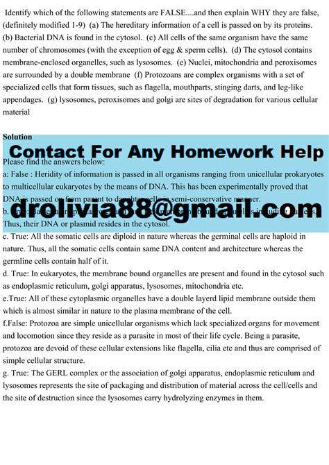 Identify Which Of The Following Statements Are FALSE And Then Expl Pdf