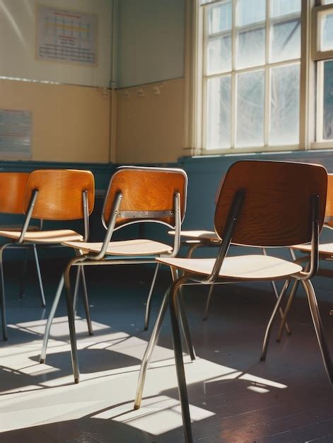 Empty Classroom Premium Ai Generated Image
