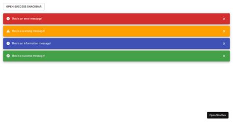 Snackbar Demo Codesandbox