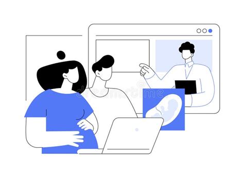 Online Birth Classes Abstract Concept Vector Illustration Stock Vector Illustration Of