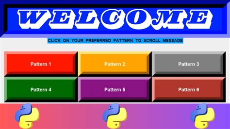 python and tkinter build movable message display patterns