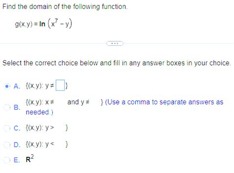 Solved Find The Domain Of The Following Function Chegg