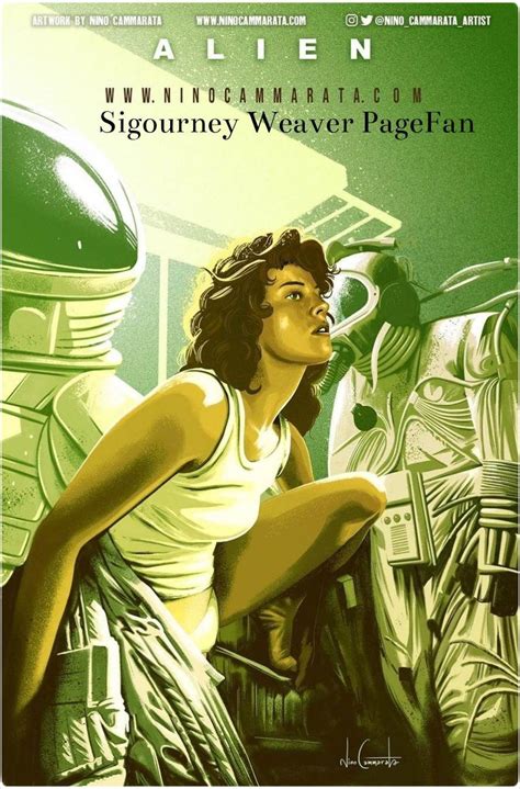 Sigourney Weaver Alien 1979 Science Fiction Art Retro Alien 1979