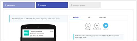 Notification Actions Help Center