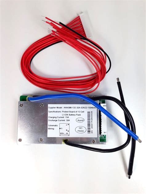 Bms 13s 48v с балансиром схема подключения