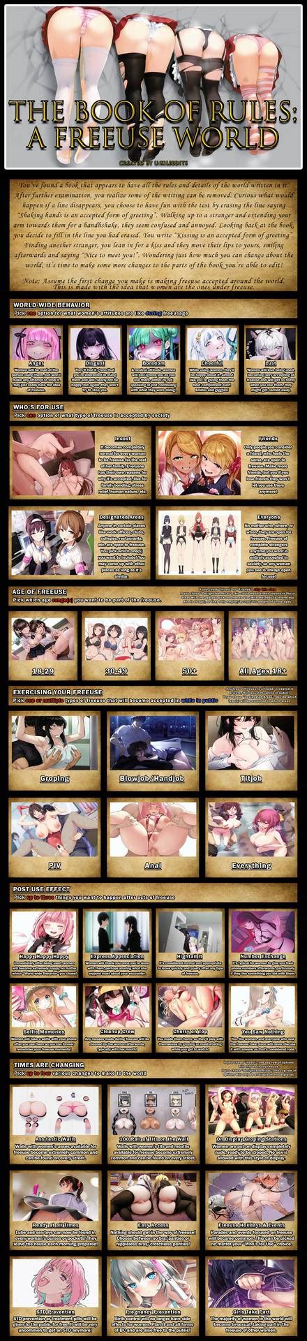 The Book Of Rules A Freeuse World Sex Anal Design A World Incest