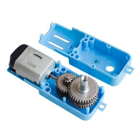 Motor Dc 3v A 6v Caja Reductora De Metal 190 Tt 110rpm Azul Lozury Tech