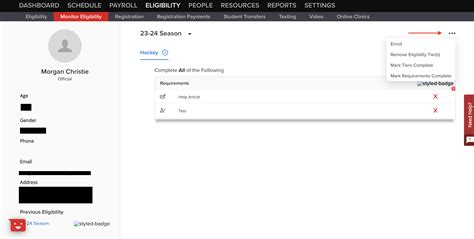 Eligibility Create Edit Monitor Arbitersports