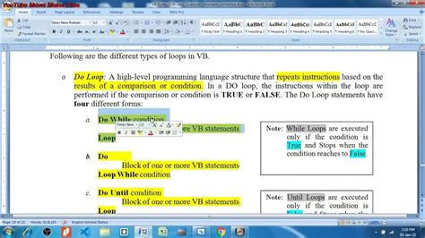 vb loops video 08 youtube
