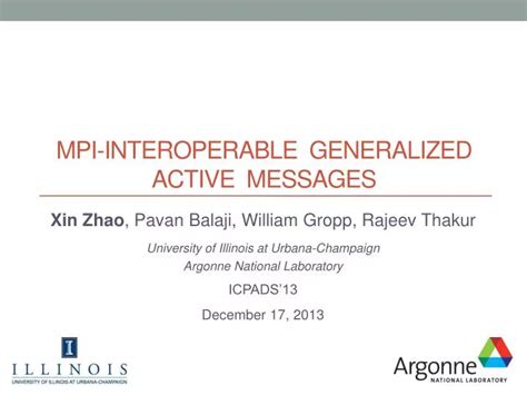 Ppt Mpi Interoperable Active Messages For Data Intensive Applications