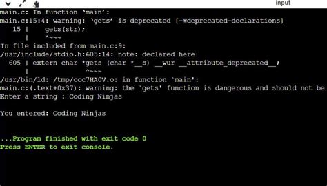 Gets In C Naukri Code 360