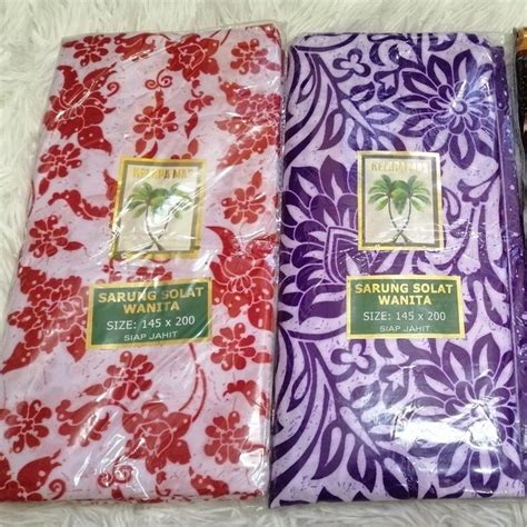Mix Design Kain Sarung Telekung Kain Wanita Solat Kain Sembahyang Bercorak Kain Random Colour