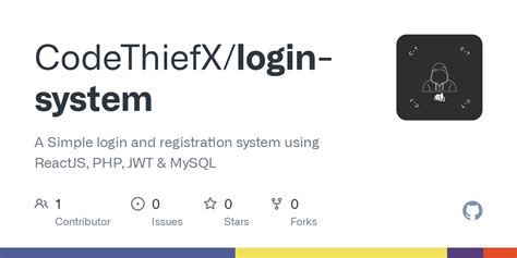 Github Codethiefx Login System A Simple Login And Registration System Using Reactjs Php Jwt