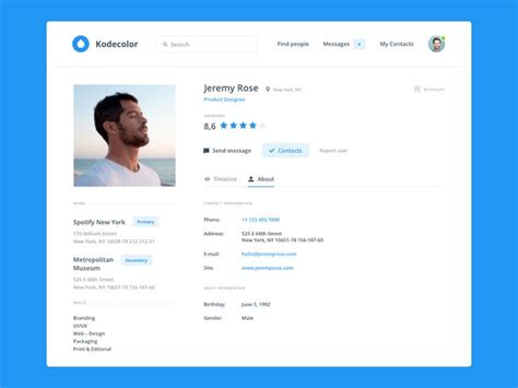 50 User Profile Page — Design Inspiration Ui Design Website Web