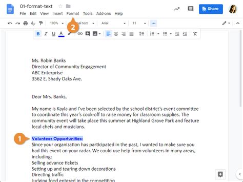 Format Text CustomGuide