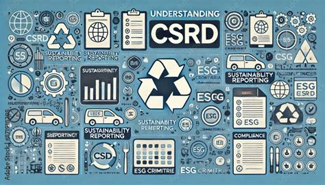 Understanding Csrd Infographic With Blue Background And Sustainability