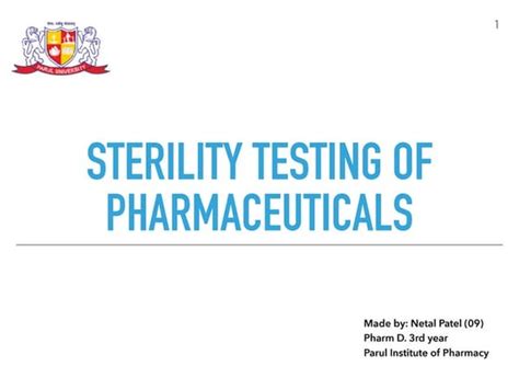 Sterility Testing Products Solids Liquids Ophthalmic And Other